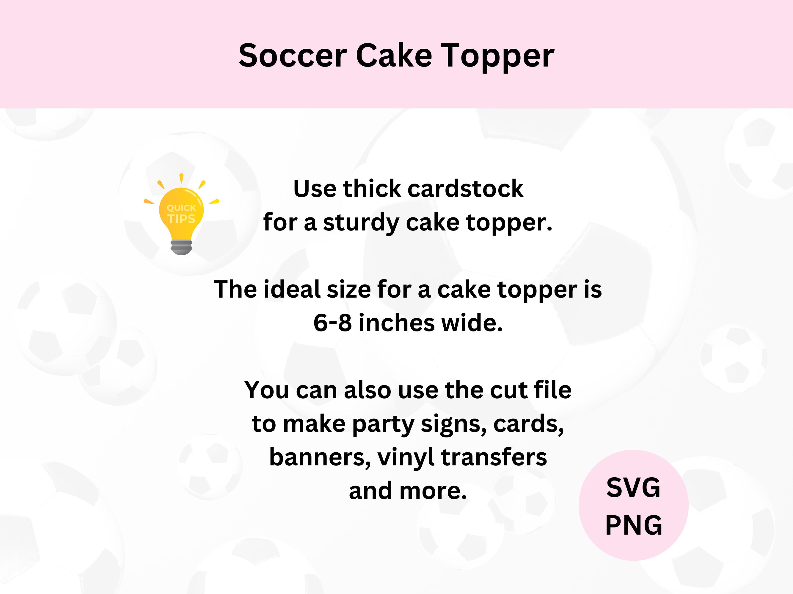 Soccer Cake Topper Svg | Digital Download | Soccer Birthday Topper Svg ...