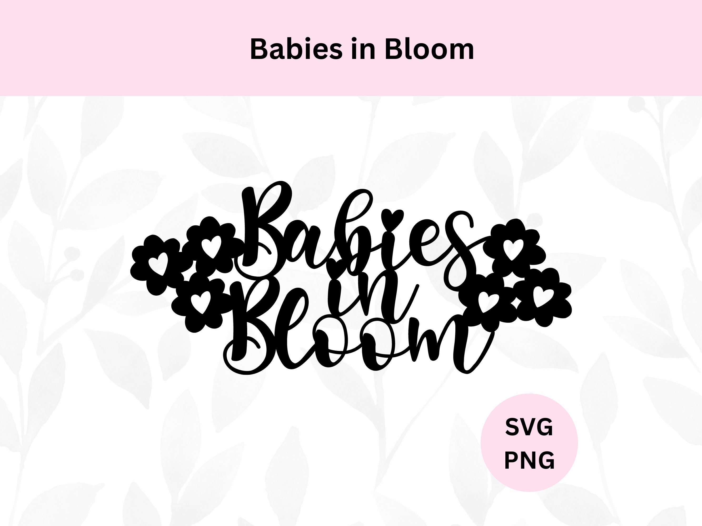 Babies in Bloom Svg Cake Topper Svg Digital Download Twins Baby Shower ...