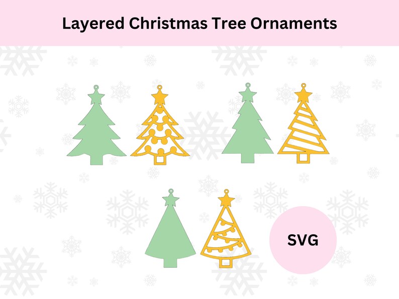 Layered Christmas Tree Ornament Svg | Christmas Tree Cut Files | Cut ...