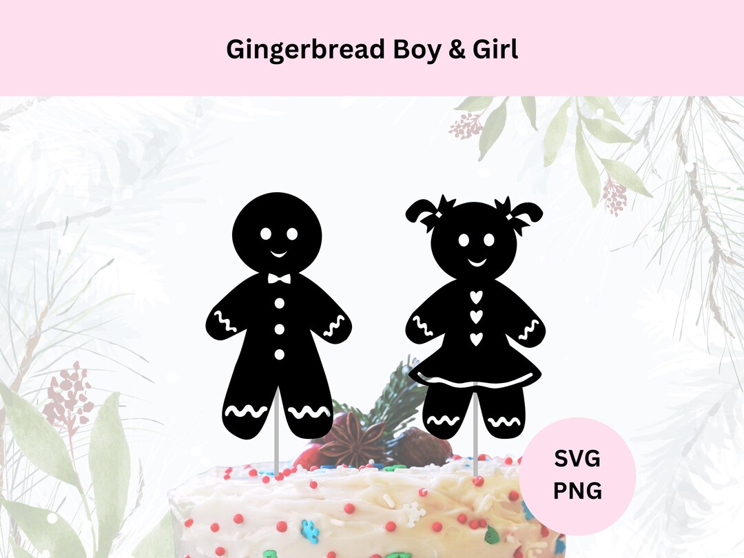 Gingerbread Boy Svg | Gingerbread Girl Svg | Digital Download ...