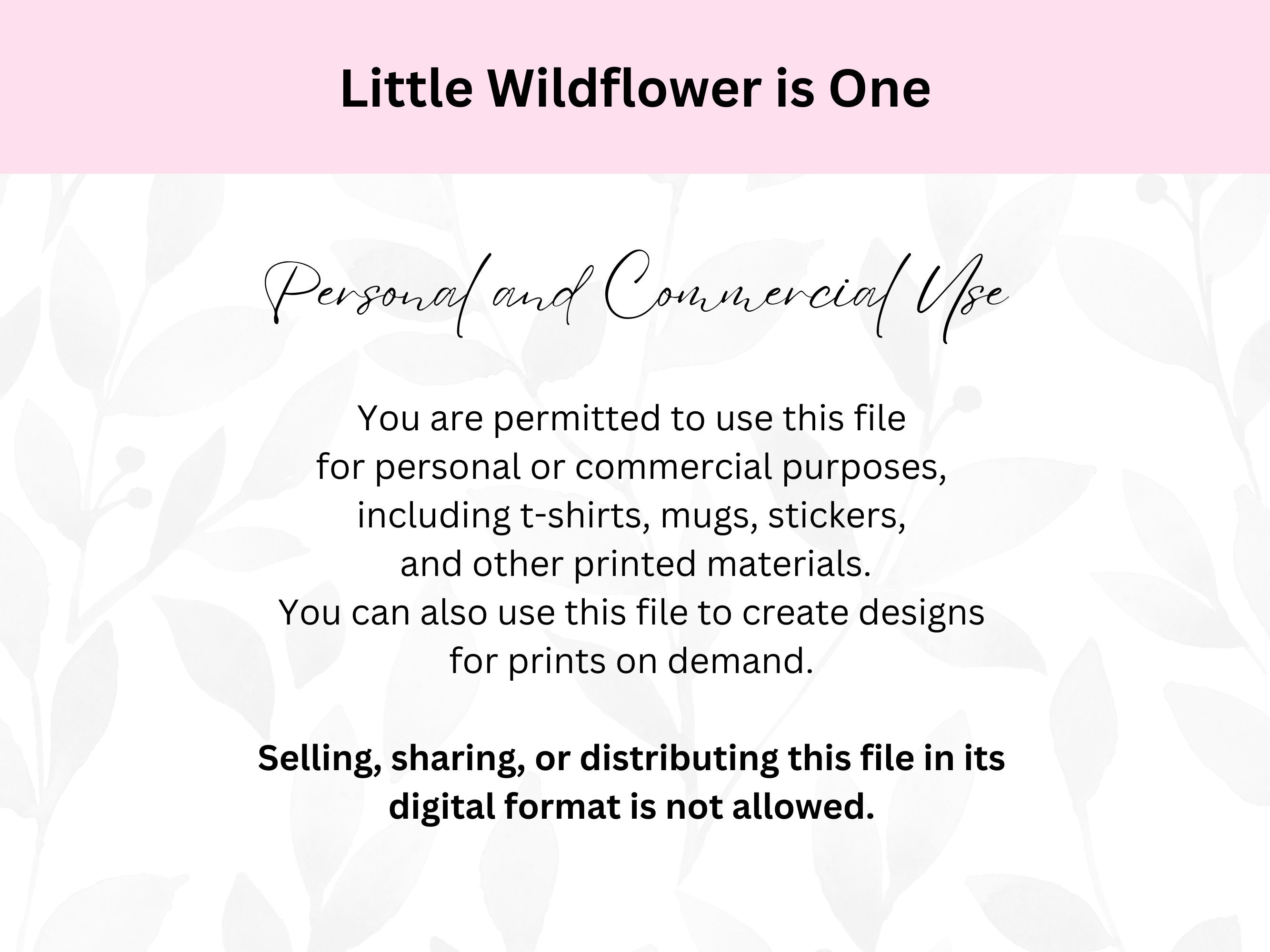 Little Wildflower is One Svg | Digital Download | Cake Topper Svg ...