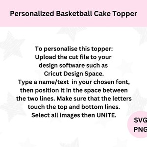 Personalized Basketball Cake Topper Svg | Digital Download | Custom ...