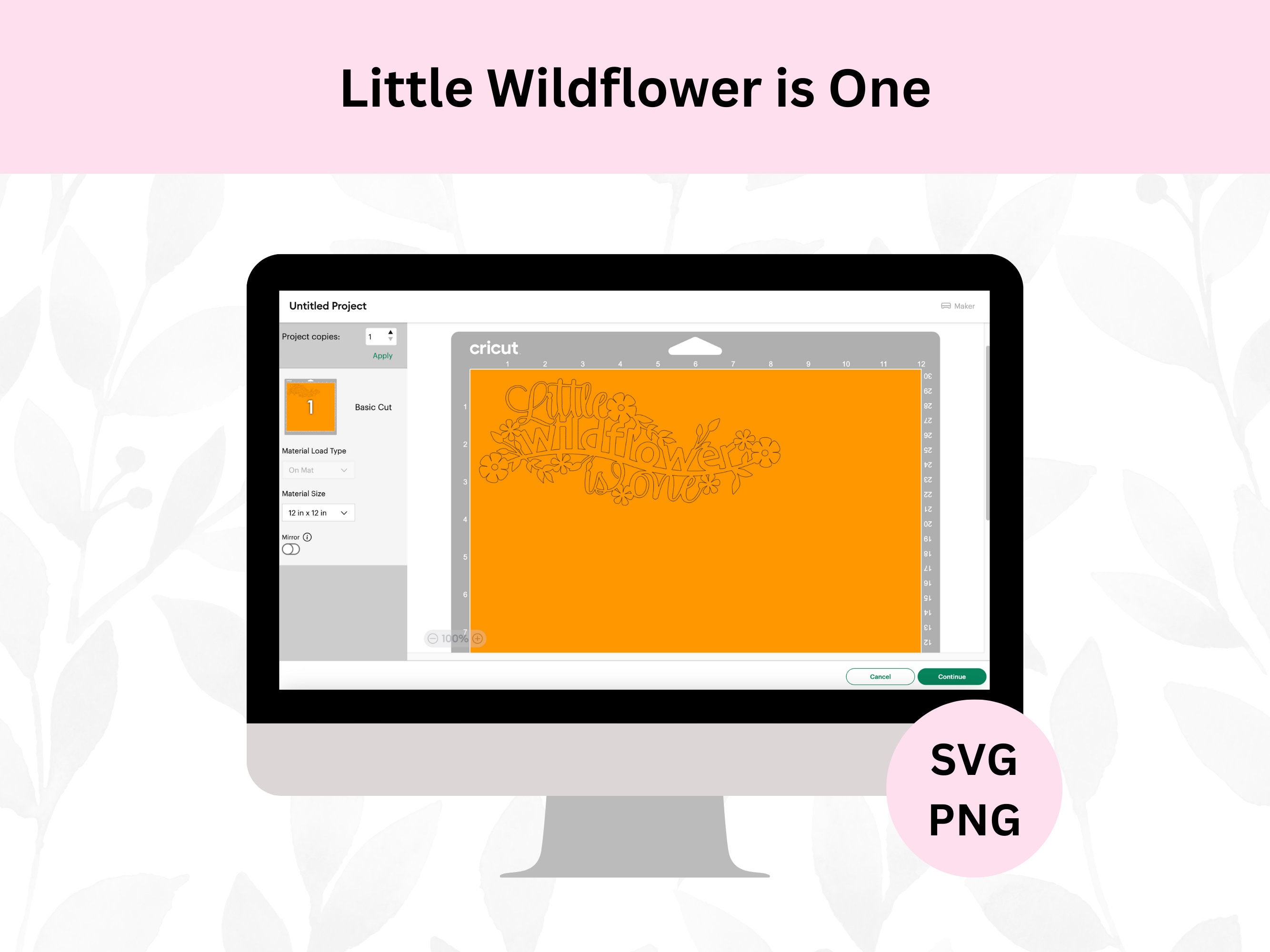 Little Wildflower is One Svg | Digital Download | Cake Topper Svg ...