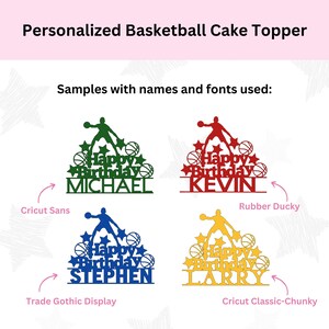 Personalized Basketball Cake Topper Svg | Digital Download | Custom ...