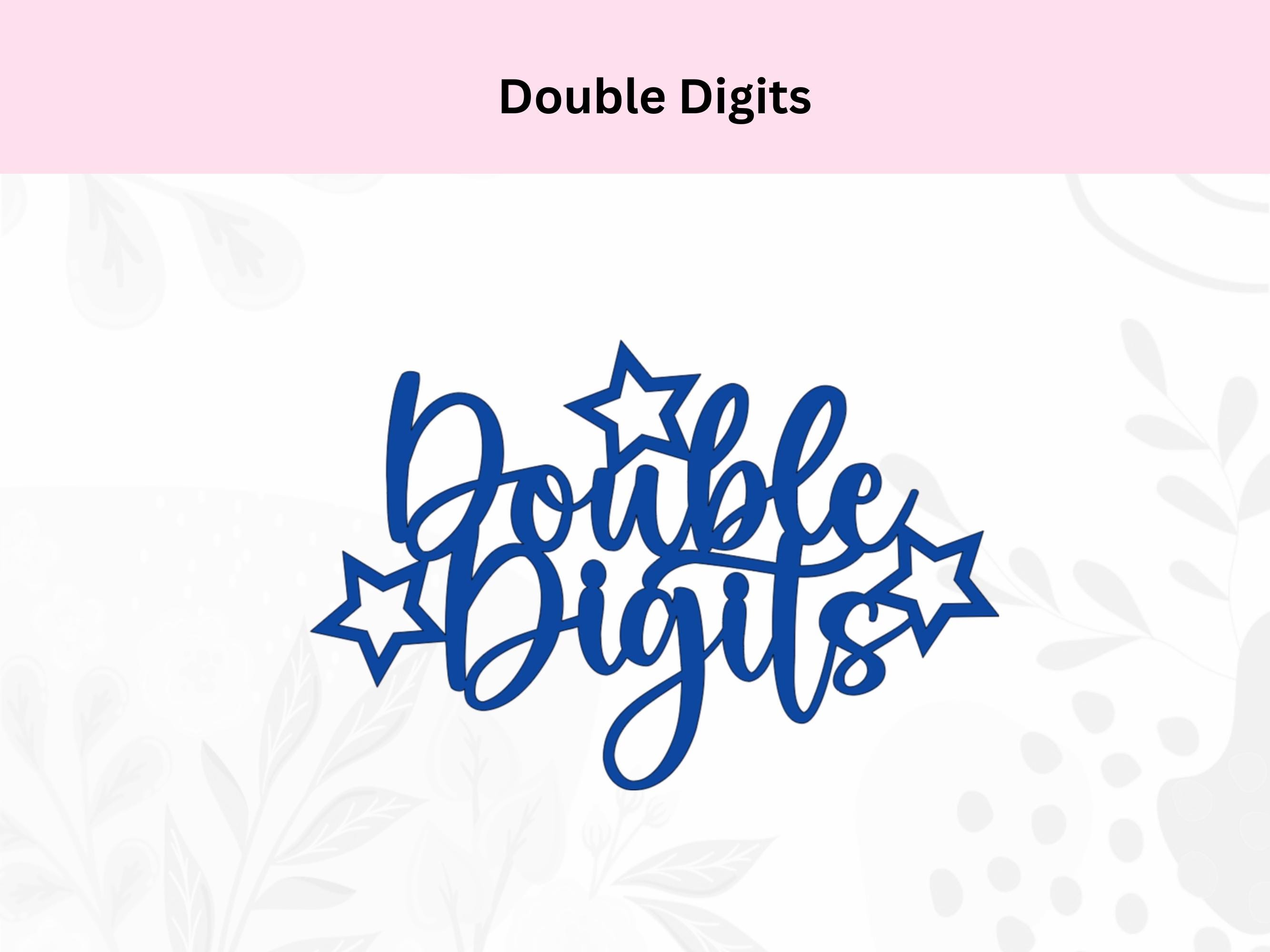 Double Digits Cake Topper Svg | Digital Download | 10th Birthday Cake ...