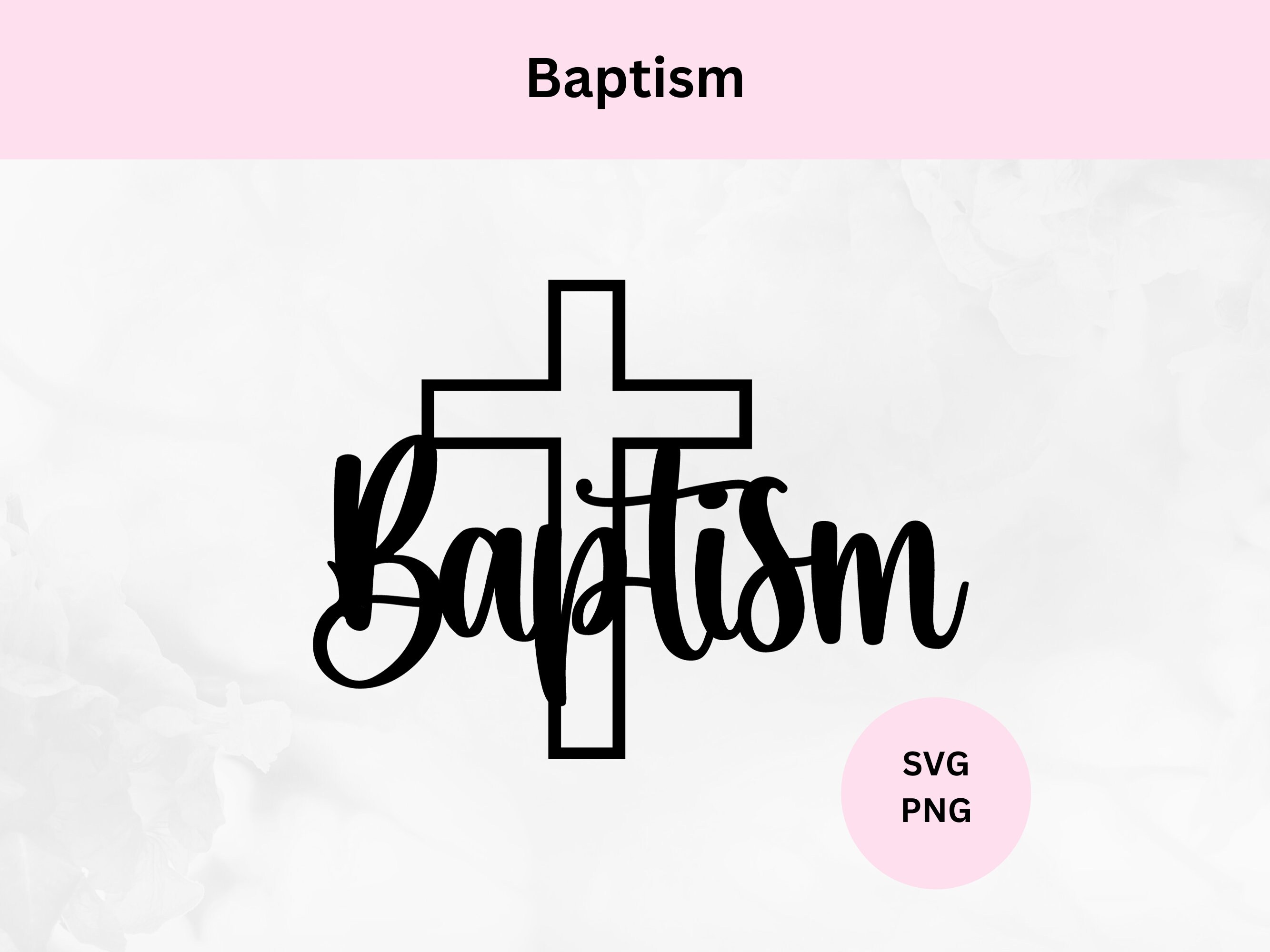 Baptism Cake Topper Cut File, Baptism SVG, Digital Download, DIY Cake ...