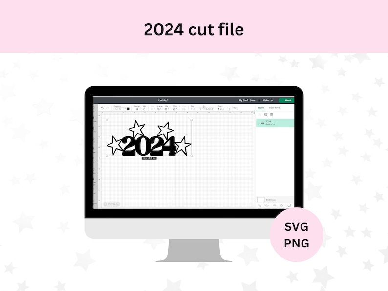 2024 Svg Cut File New Year 2024 Happy New Year Svg 2024 SVG Digital ...