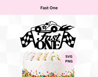 Fast One Digital Download, SVG, PNG, Cake Topper, 1st Birthday - Etsy