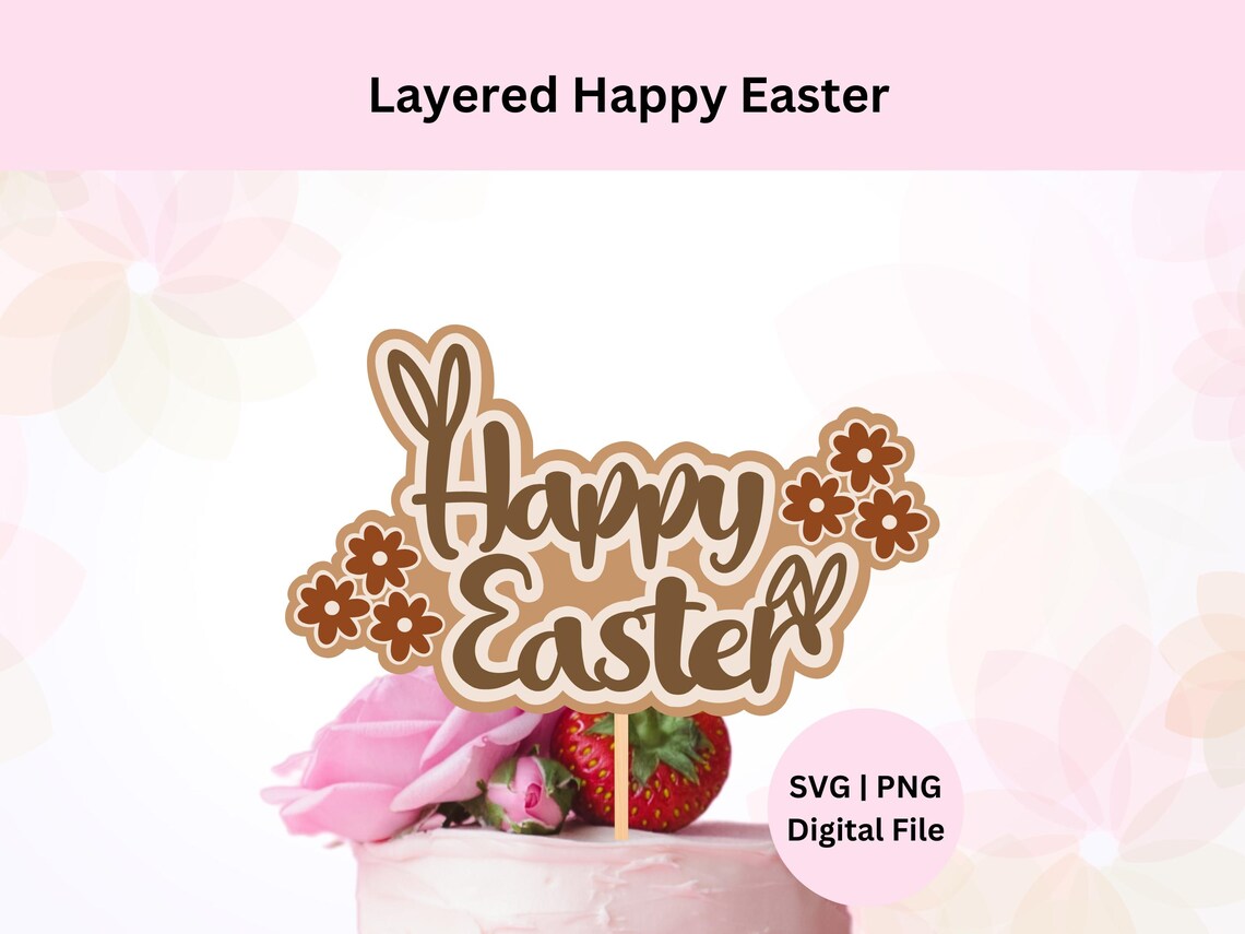 Layered Happy Easter Svg | Digital Download | Easter Svg | Happy Easter ...