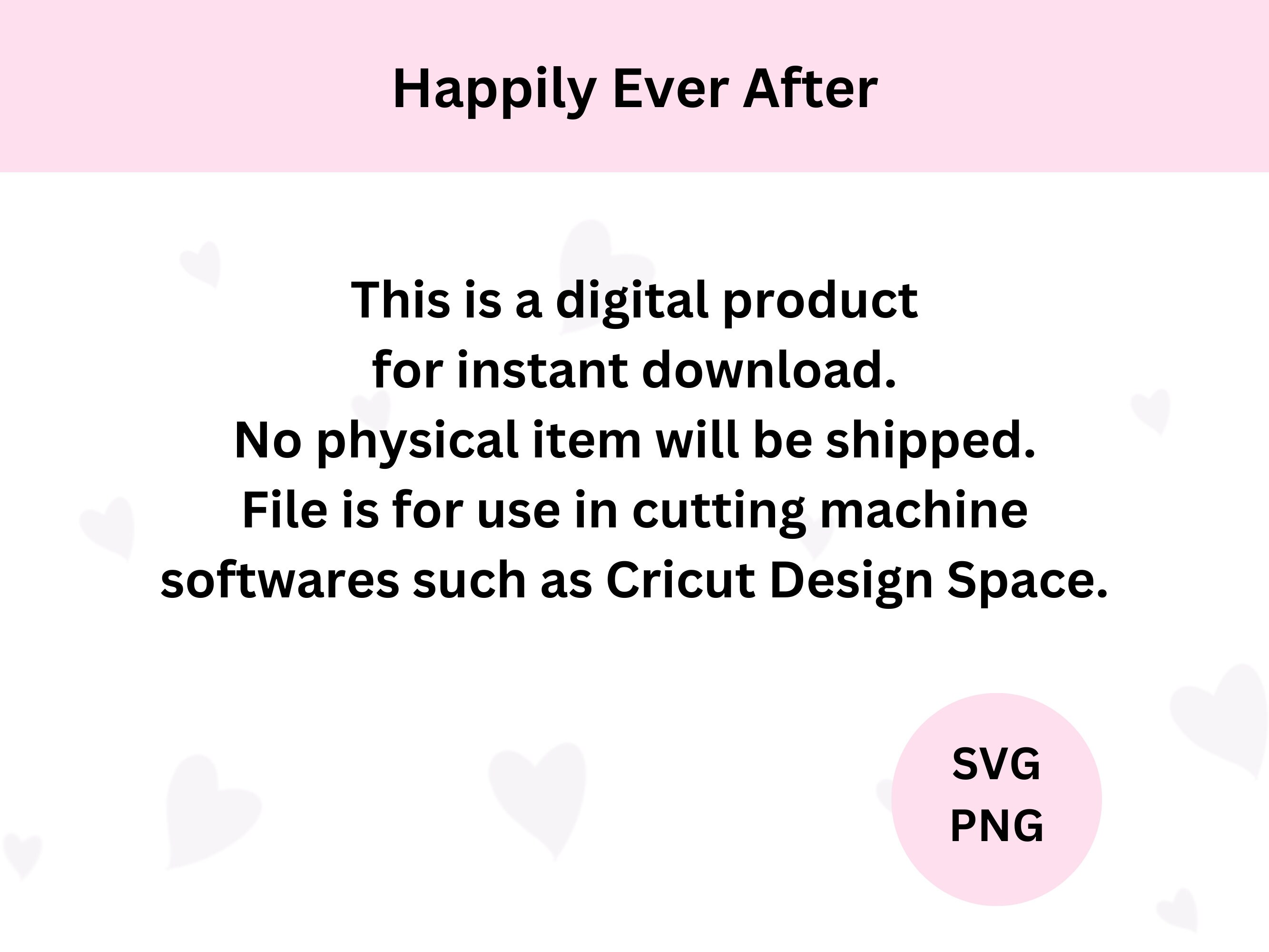 Happily Ever After SVG, Wedding Cake Topper, Digital Download, SVG Cut ...