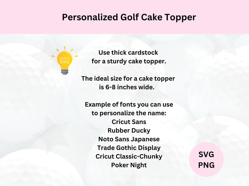 Personalized Golf Cake Topper Svg | Digital Download | Golfer Cake ...