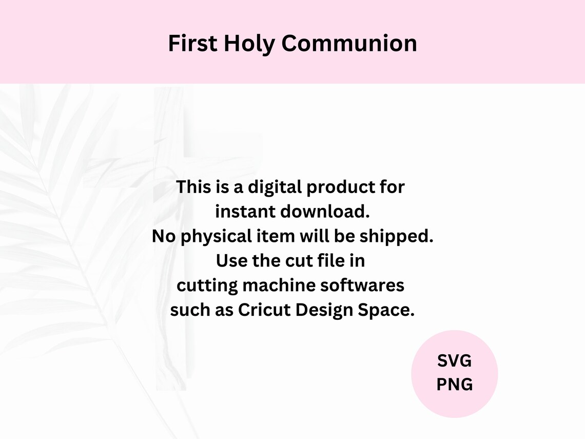 First Holy Communion Cake Topper Svg Digital Download Holy Communion ...