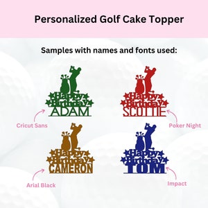 Personalized Golf Cake Topper Svg | Digital Download | Golfer Cake ...