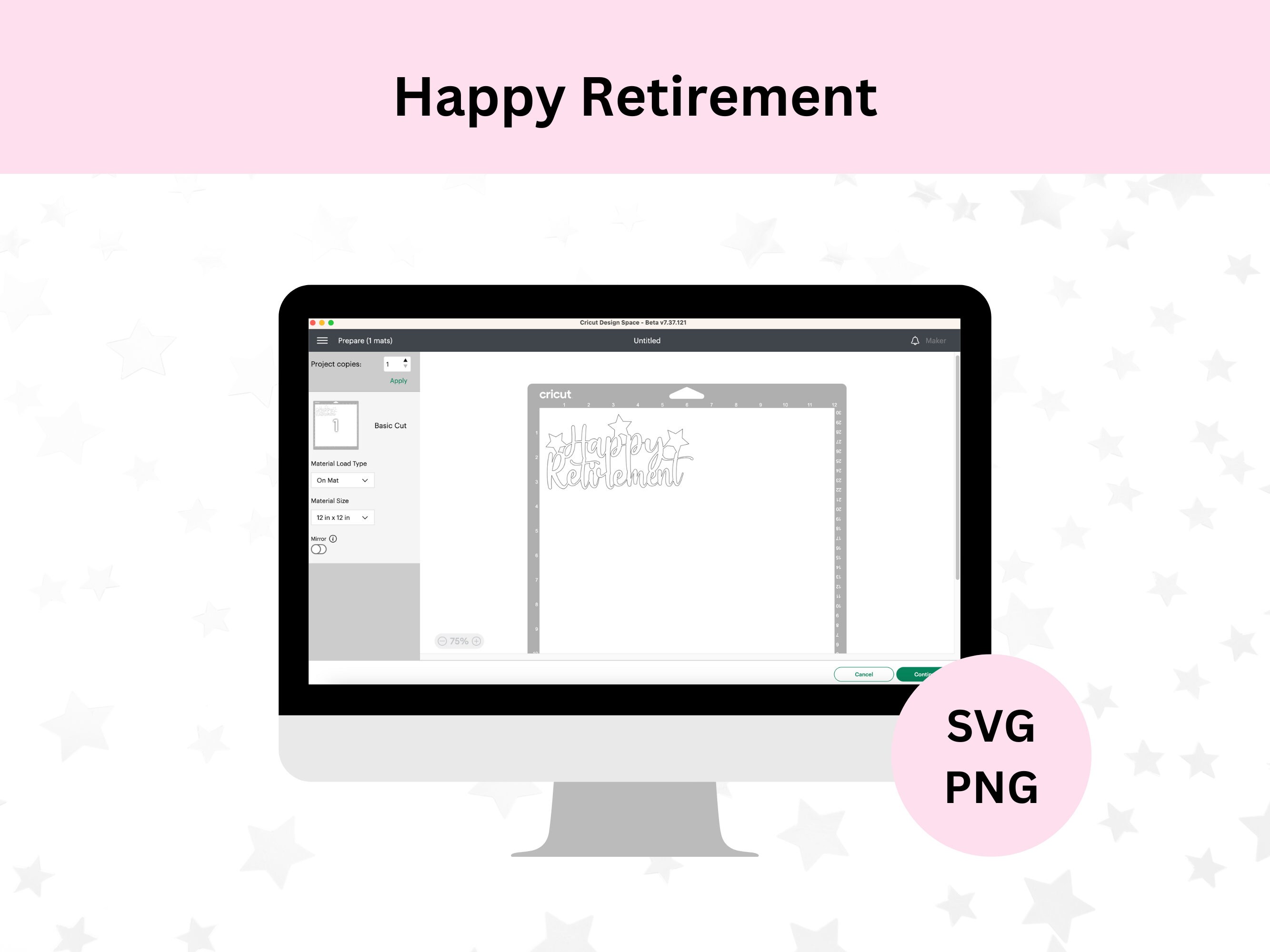 Happy Retirement Cut File, Happy Retirement Cake Topper SVG, DIY Cake ...