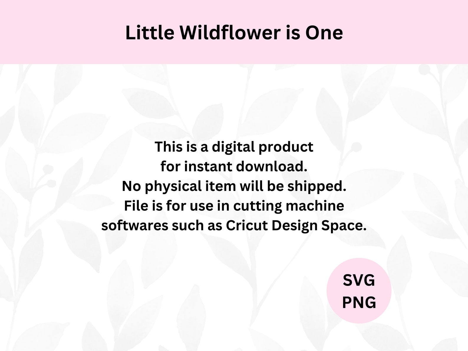 Little Wildflower is One Svg | Digital Download | Cake Topper Svg ...
