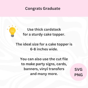 Congrats Graduate Svg | Digital Download | Graduation Topper Svg | Svg ...