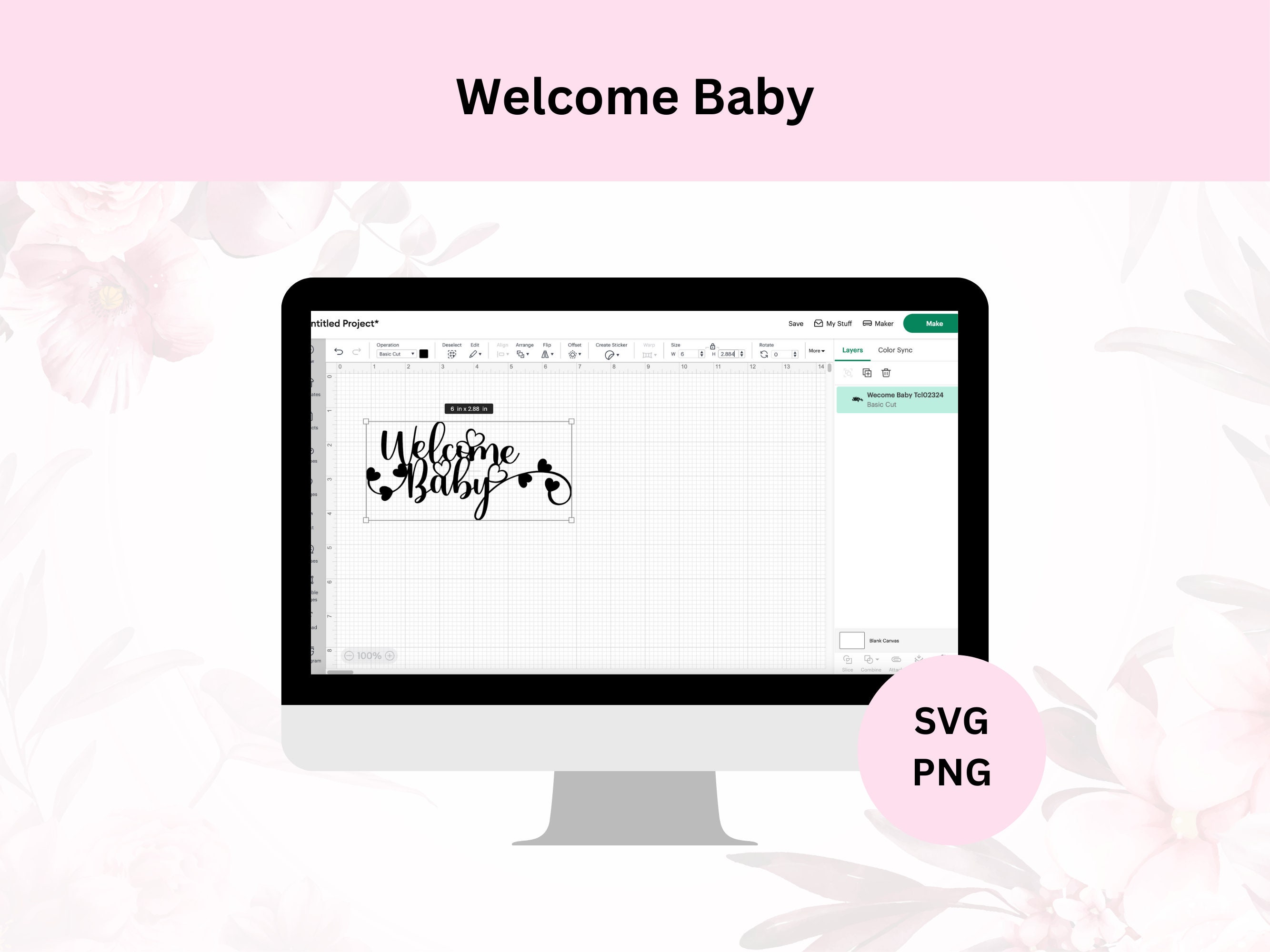 Welcome Baby Svg | Digital Download | Baby Shower Svg | Welcome Baby ...