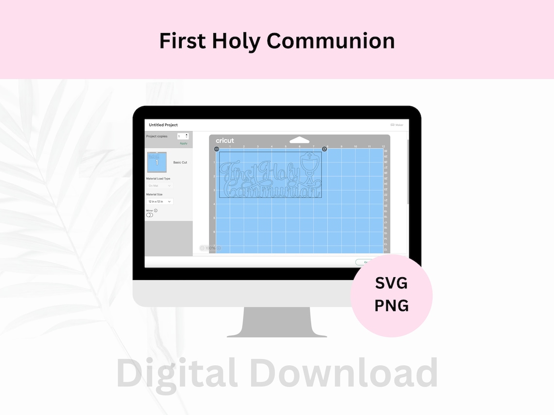 First Holy Communion Cake Topper Svg | Digital Download | Holy ...