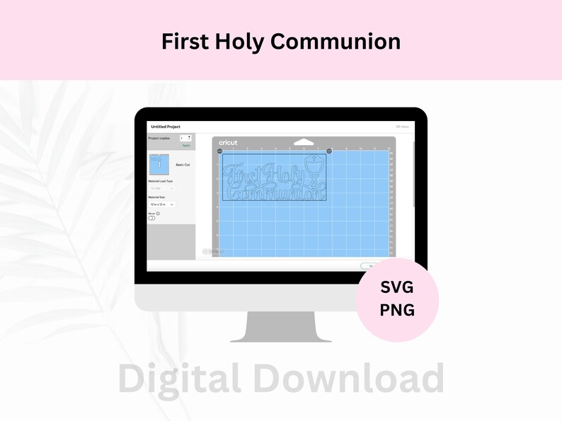 First Holy Communion Cake Topper Svg Digital Download Holy Communion ...