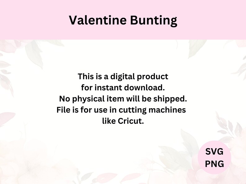 Valentine Bunting Svg | Digital Download | Happy Valentine's Day Svg ...