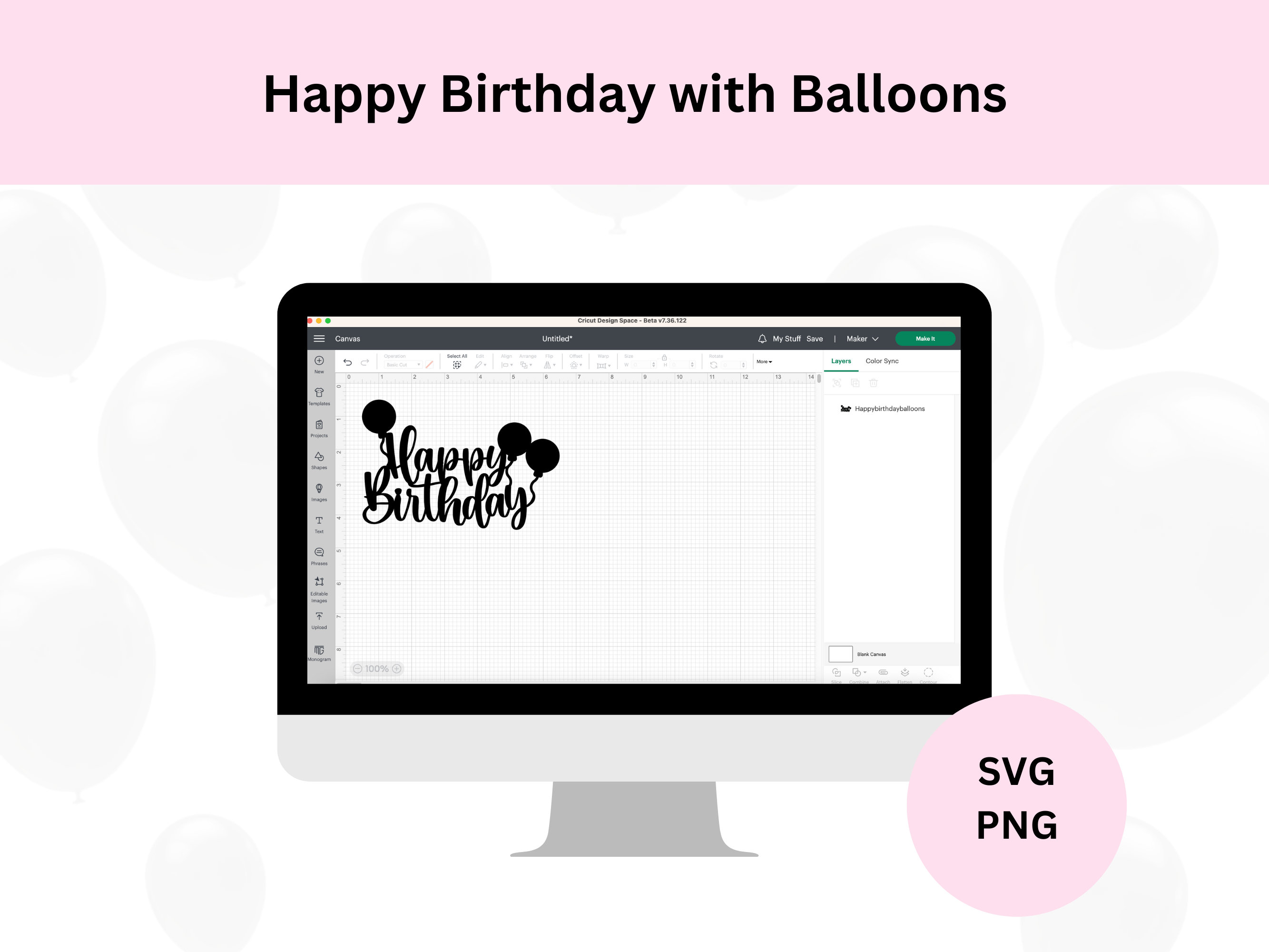 Happy Birthday Cut File, Happy Birthday Cake Topper SVG, DIY Cake ...