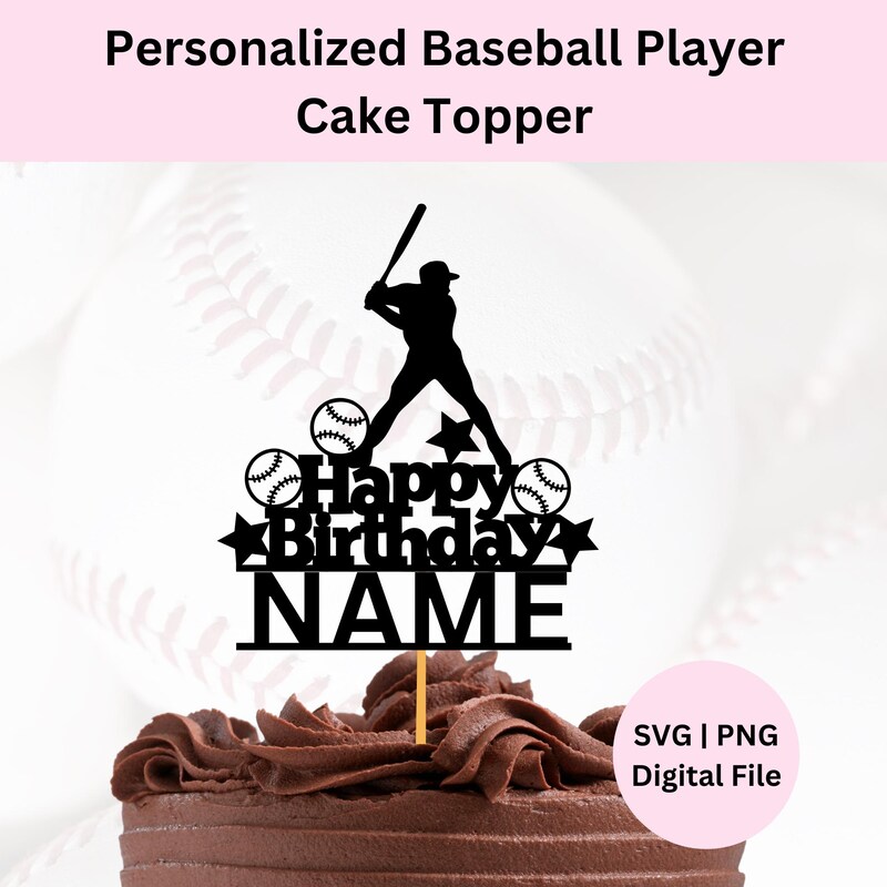 Baseball Card Cake Topper - Etsy