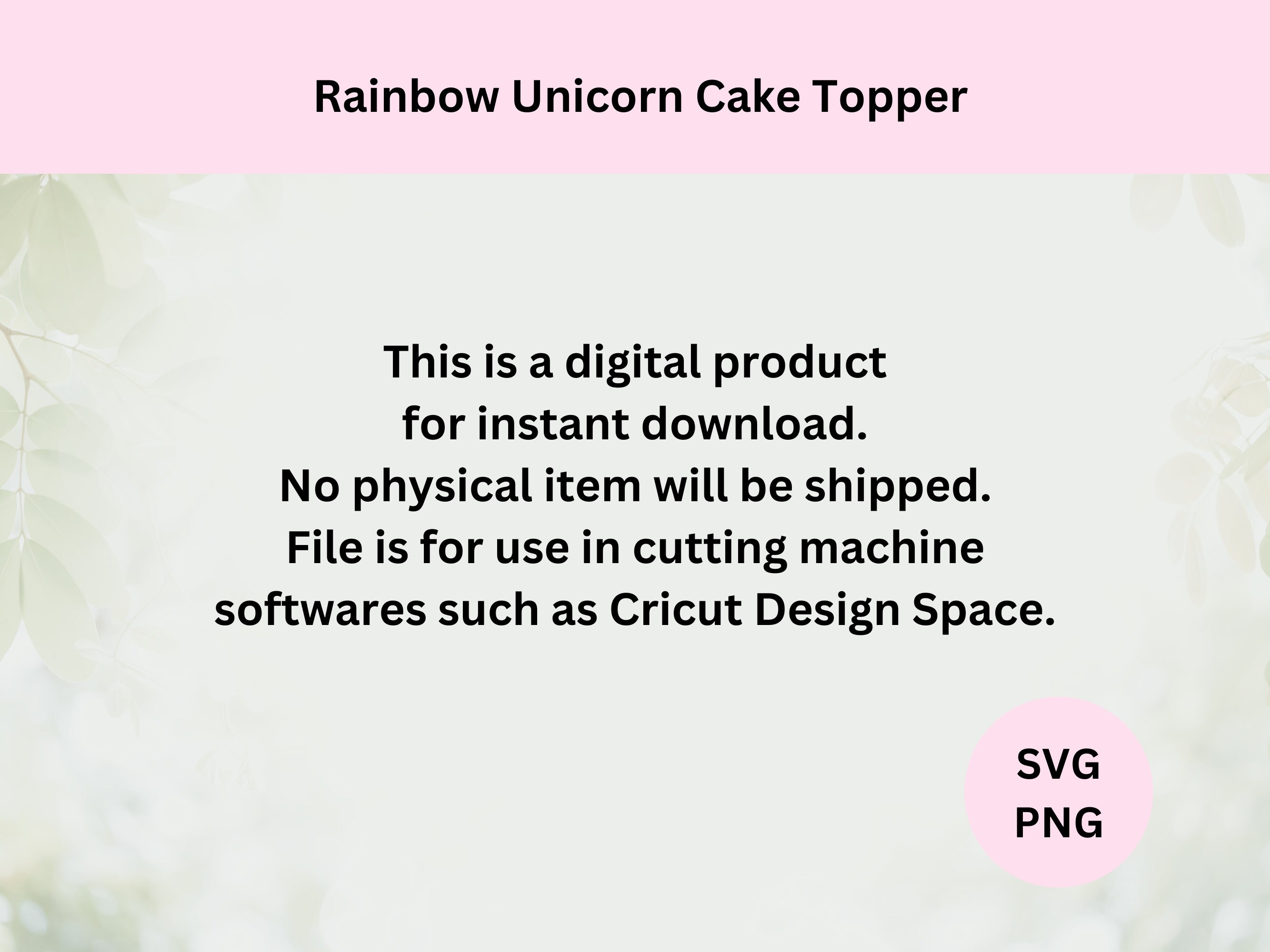 Layered Rainbow Unicorn Cake Topper Svg | Digital Download | Cake ...