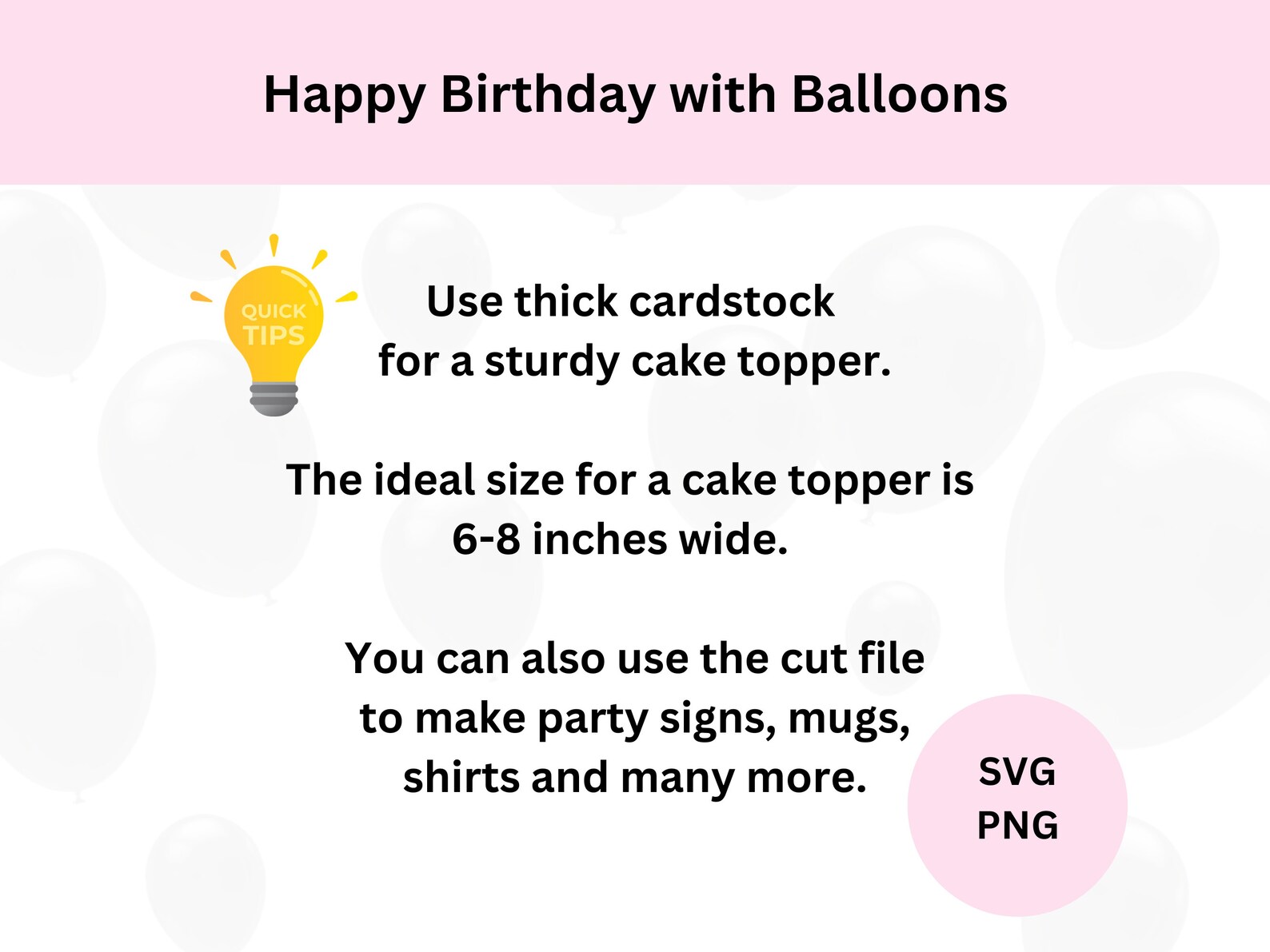 Happy Birthday Cut File, Happy Birthday Cake Topper SVG, DIY Cake ...