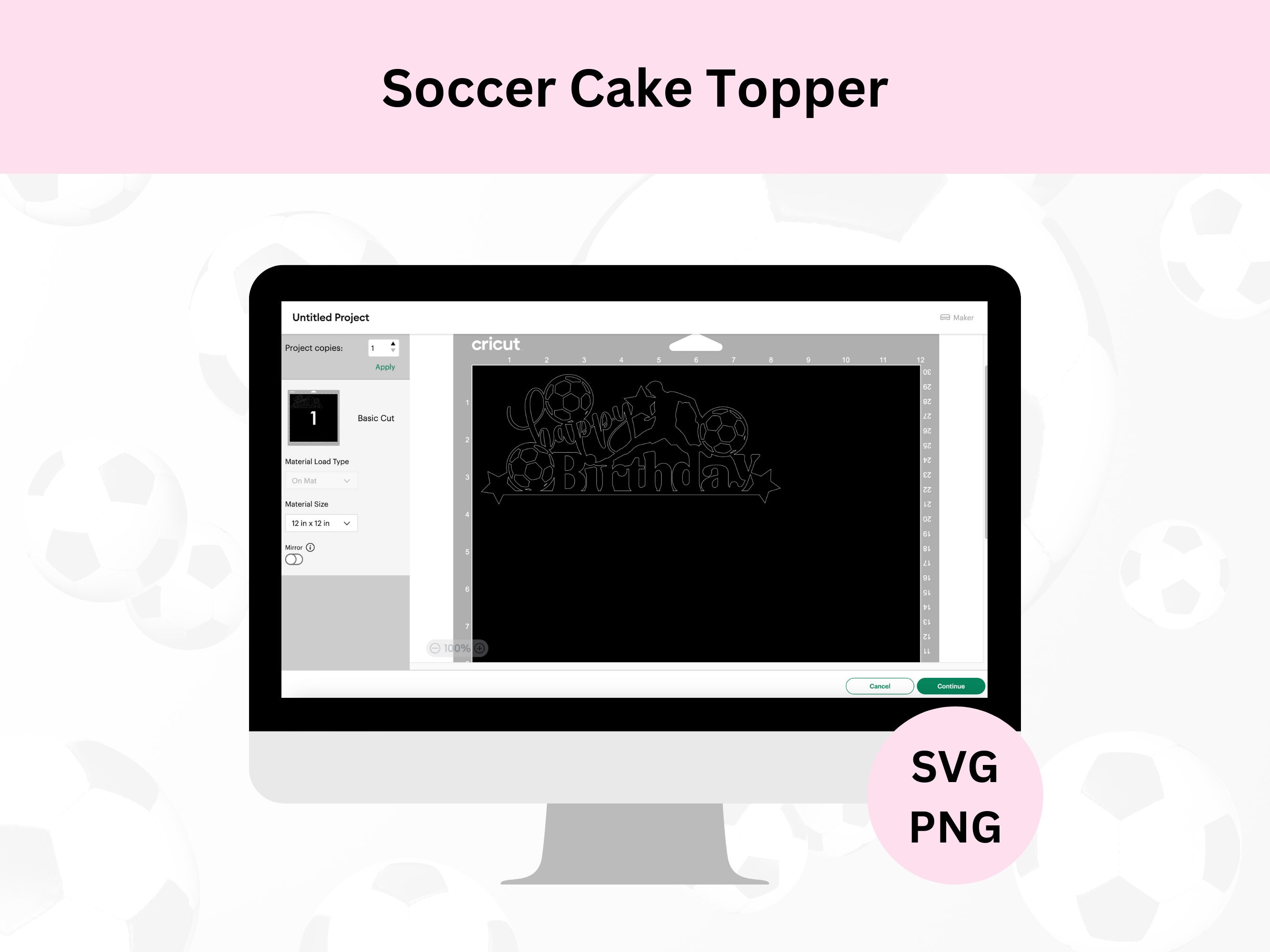Soccer Cake Topper Svg | Digital Download | Soccer Birthday Topper Svg ...