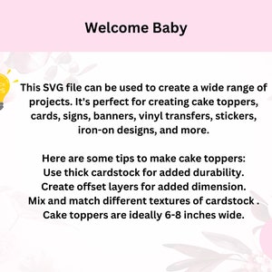 Welcome Baby Svg | Digital Download | Baby Shower Svg | Welcome Baby ...