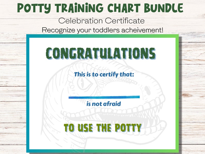Potty Training Chart Reward Chart Bundle Dinosaur Potty Chart Potty ...