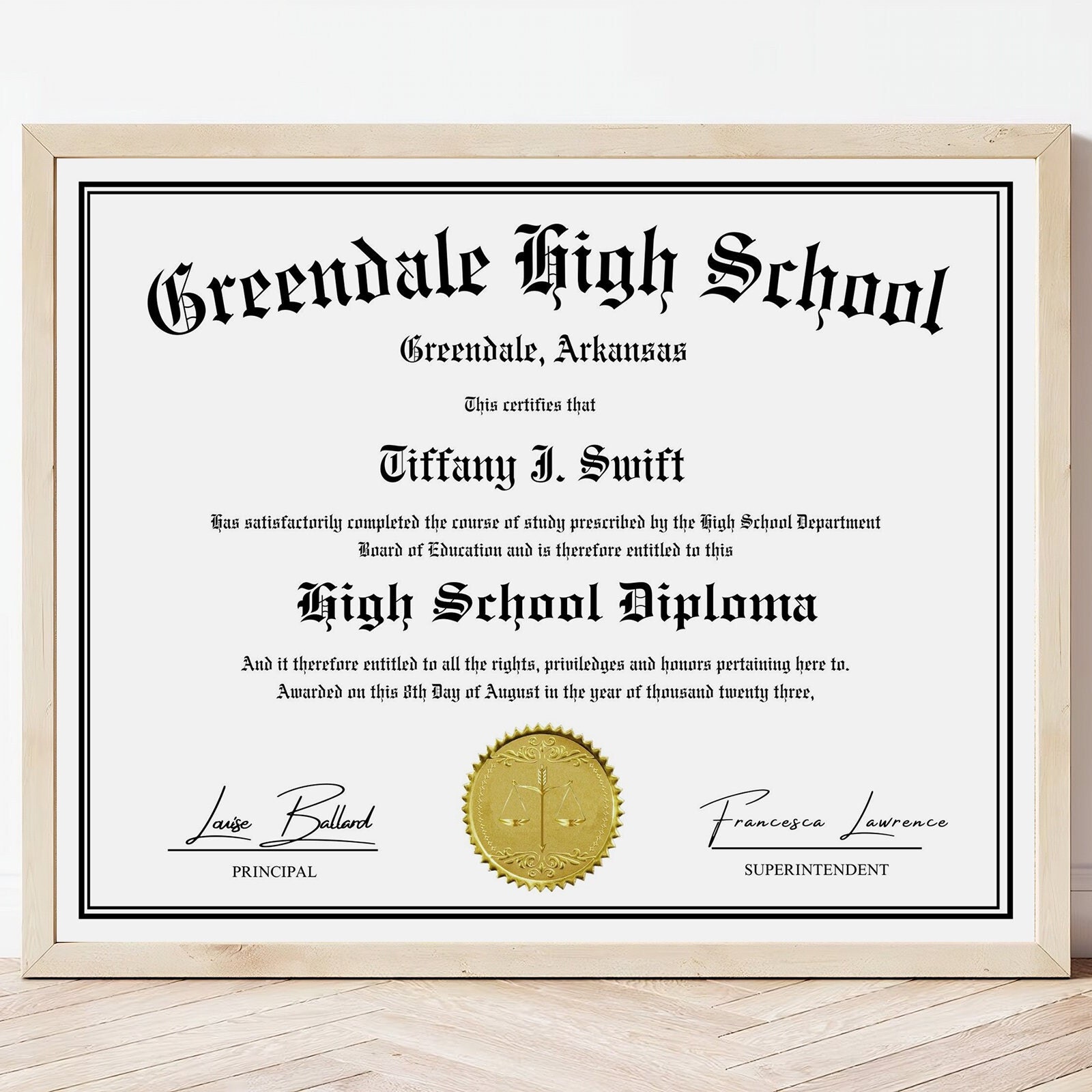 Blank College Diploma Template