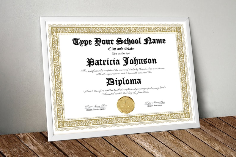 High School Diploma, Homeschool Diploma Template Editable, Printable ...