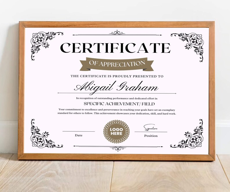 Certificate of Appreciation Canva Template, Appreciation Awards ...