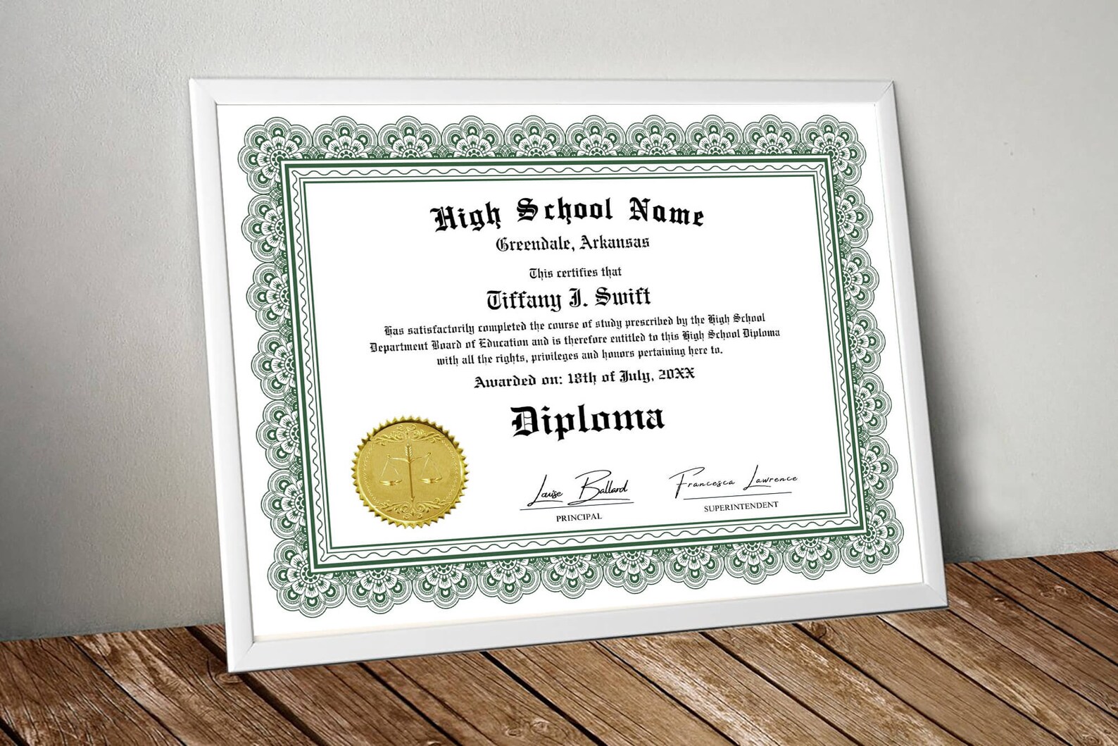 High School Diploma Template Download, Home School Diploma, Replacement ...