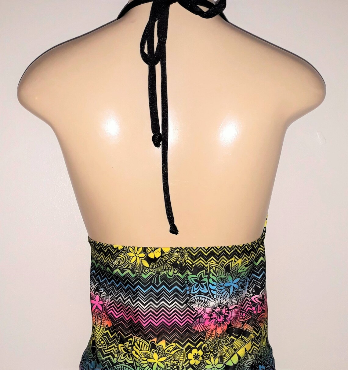Triangle Tankini Top, Halter Neck Swimwear Tankinis, Tie Neck Bathing Suit Top, Custom Made ...
