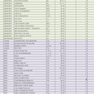 Monthly Bar Inventory Excel Template | Beverage Cost Analysis | Beer ...