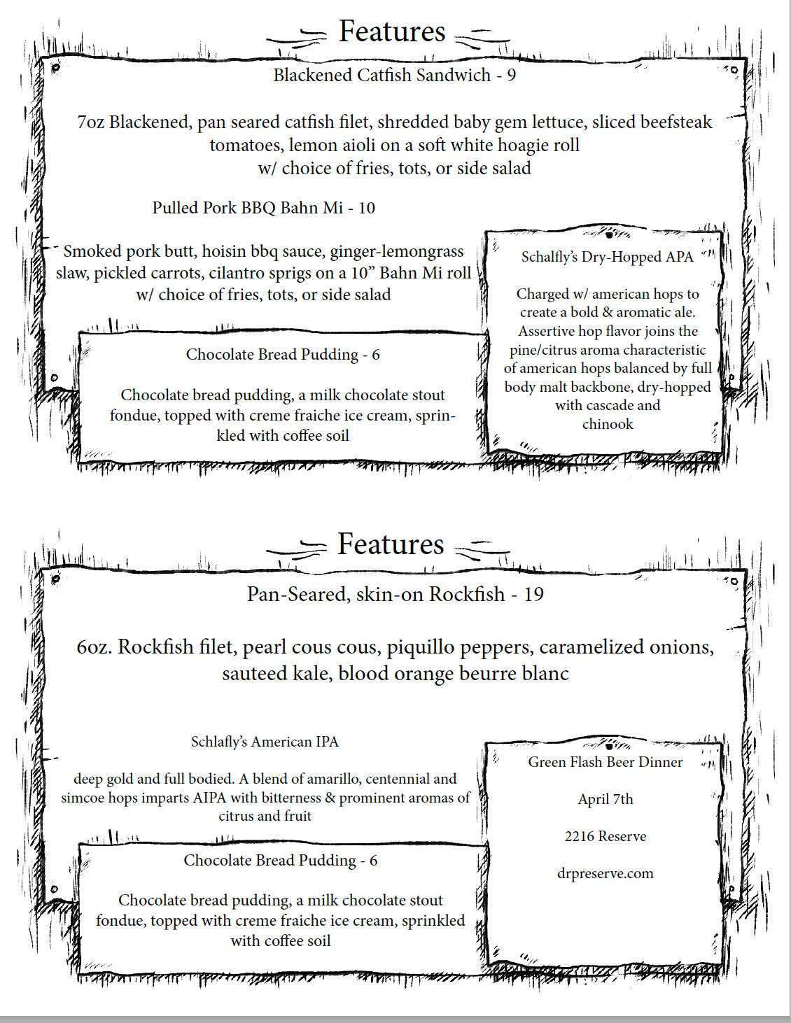 Restaurant Feature Menu Template - Etsy