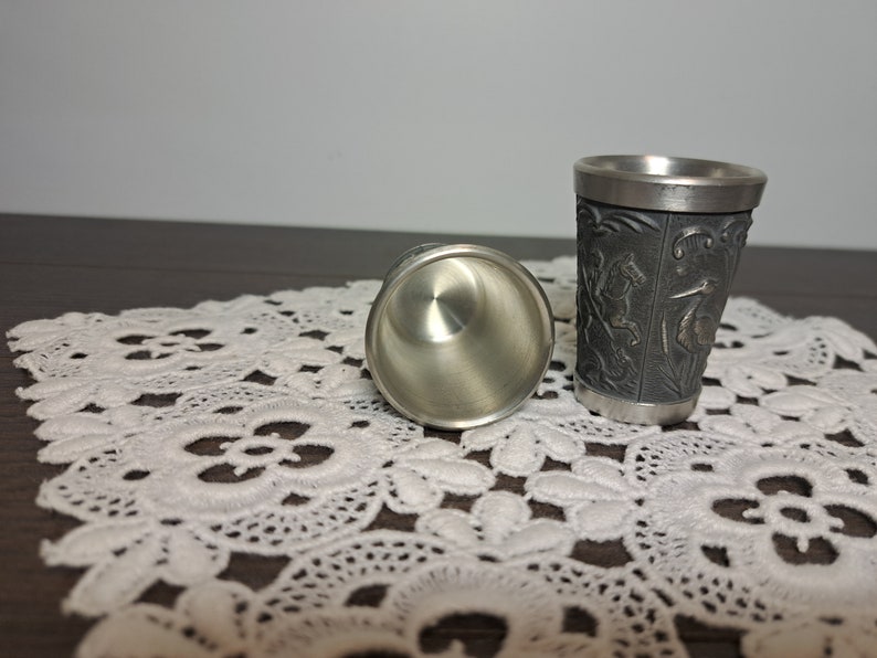Vintage Pewter Shot Glasses at Wanda Devine blog