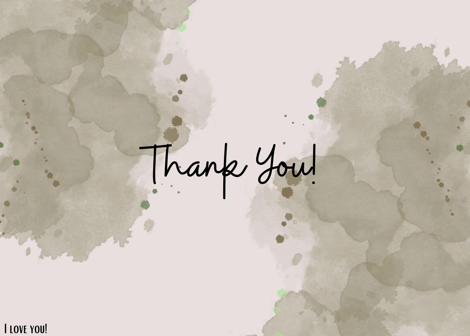 Splatter Paint Thank You Card - Etsy