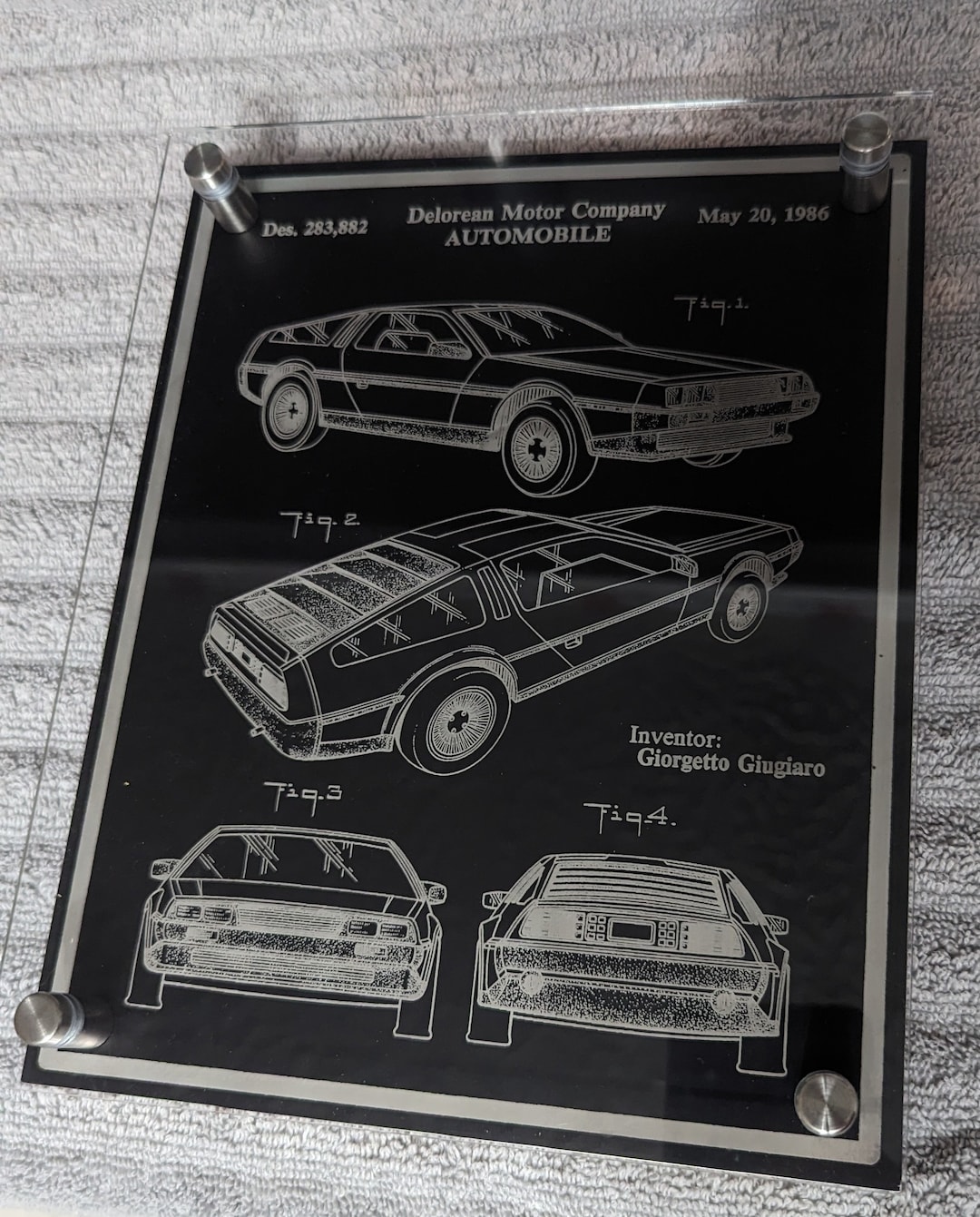 Laser Engraved DMC Delorean Patent Sign - Etsy