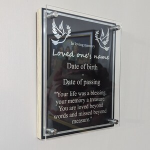 Laser Engraved Custom Memorial Plaque - Etsy