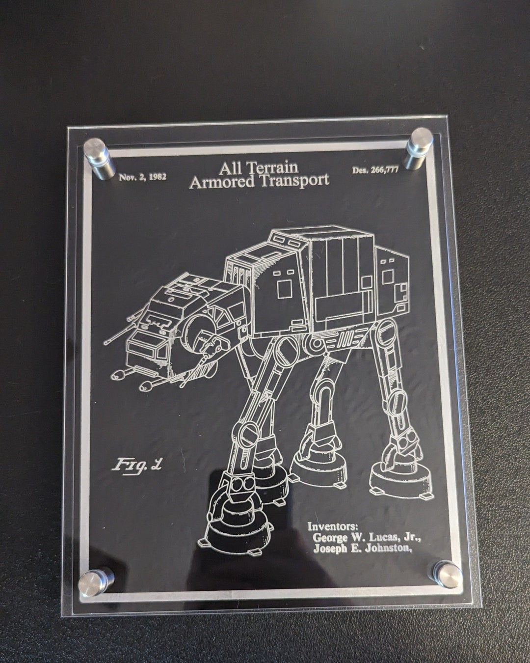 Laser Engraved Star Wars AT-AT Patent Sign - Etsy