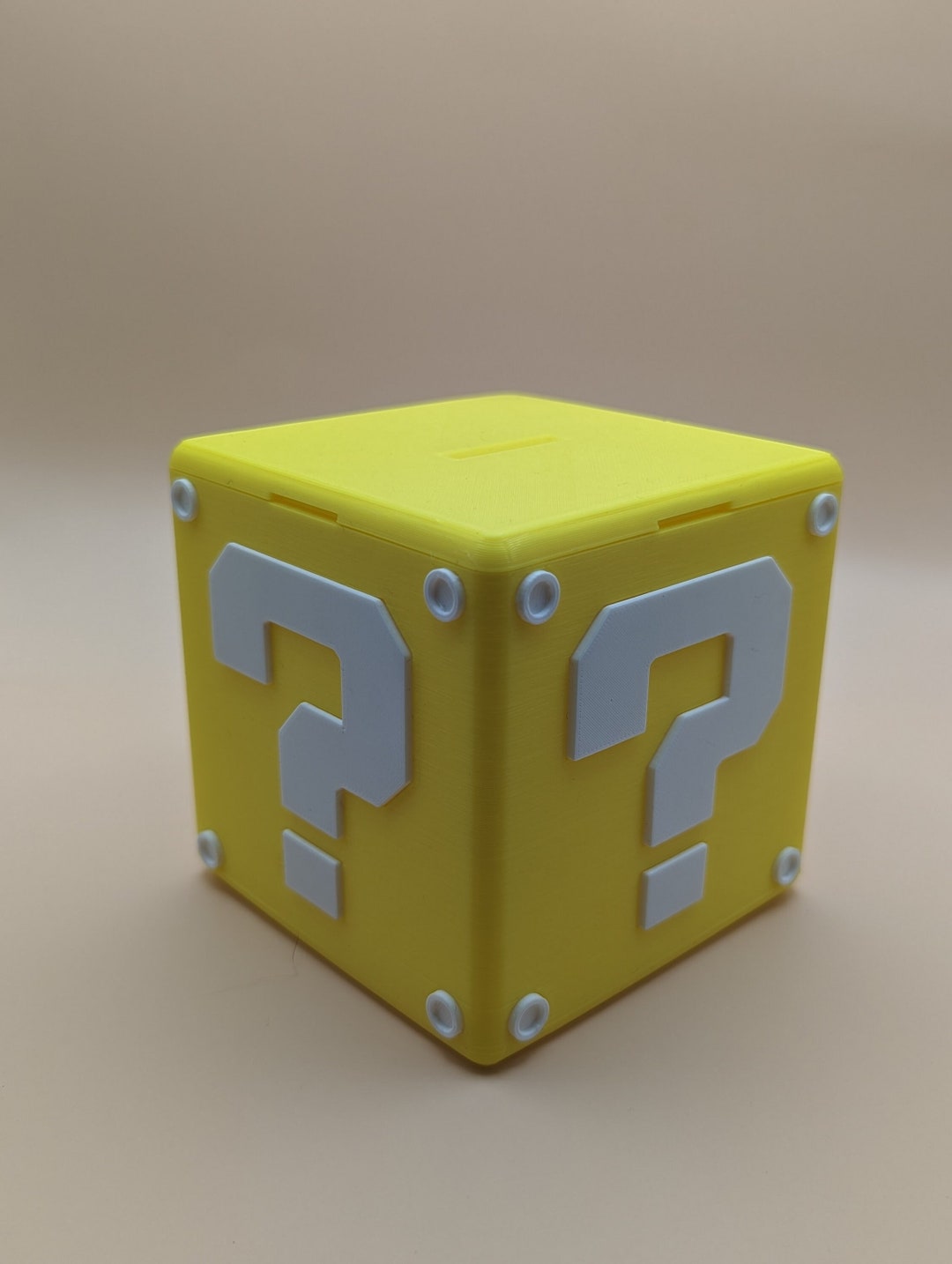 Mario 3D Printed Item Block Coin Bank - Etsy