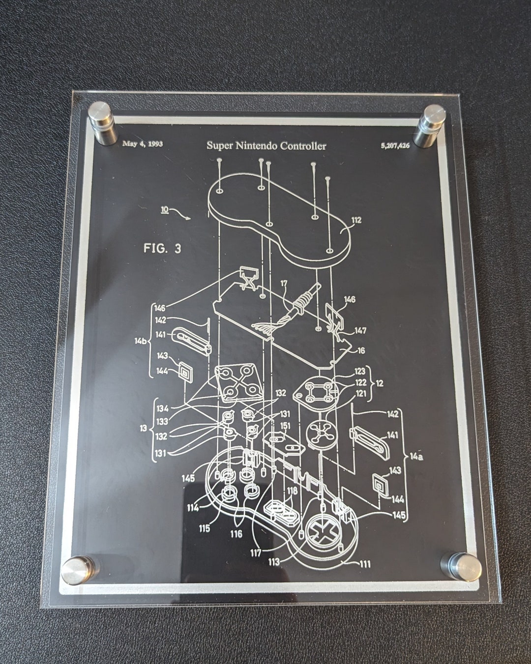Laser Engraved Super Nintendo Controller Patent Sign - Etsy
