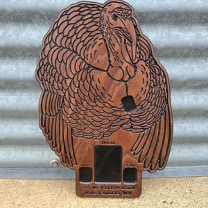 Custom Turkey Plaque Tail Mount, Personalized, Unique Fan, Beard, and ...