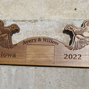 Personalized Double Wide Pheasant Tail Mount Plaque, Tail Feather ...