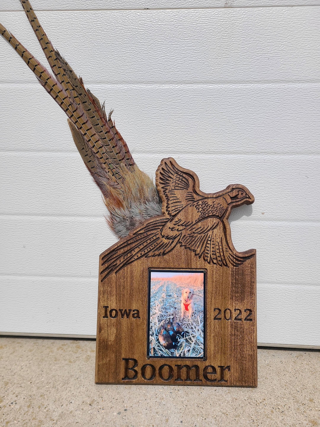 Pheasant Tail Mounting Plaque Personalized, Custom, Dog's Photo and ...