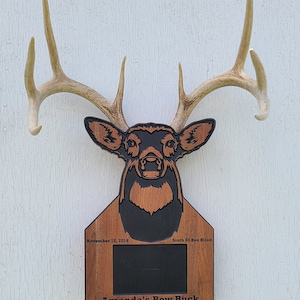 Custom Deer Mount Plaque, Antler Mount, First Deer Display ...