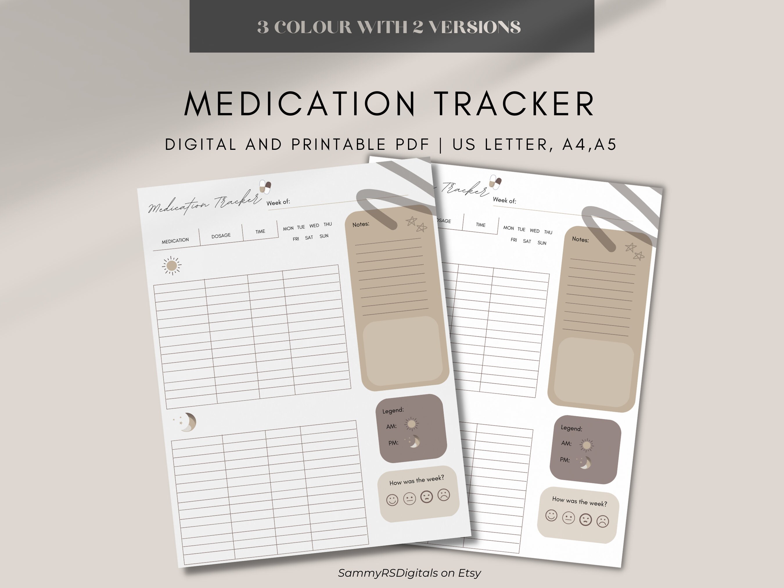 Medication Tracker, Printable Medication Tracker, Medication List ...
